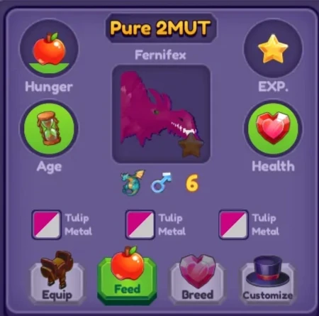 Selling/Trading 2 mut Pure tulip Fern and FM leg eye rainbow element ...