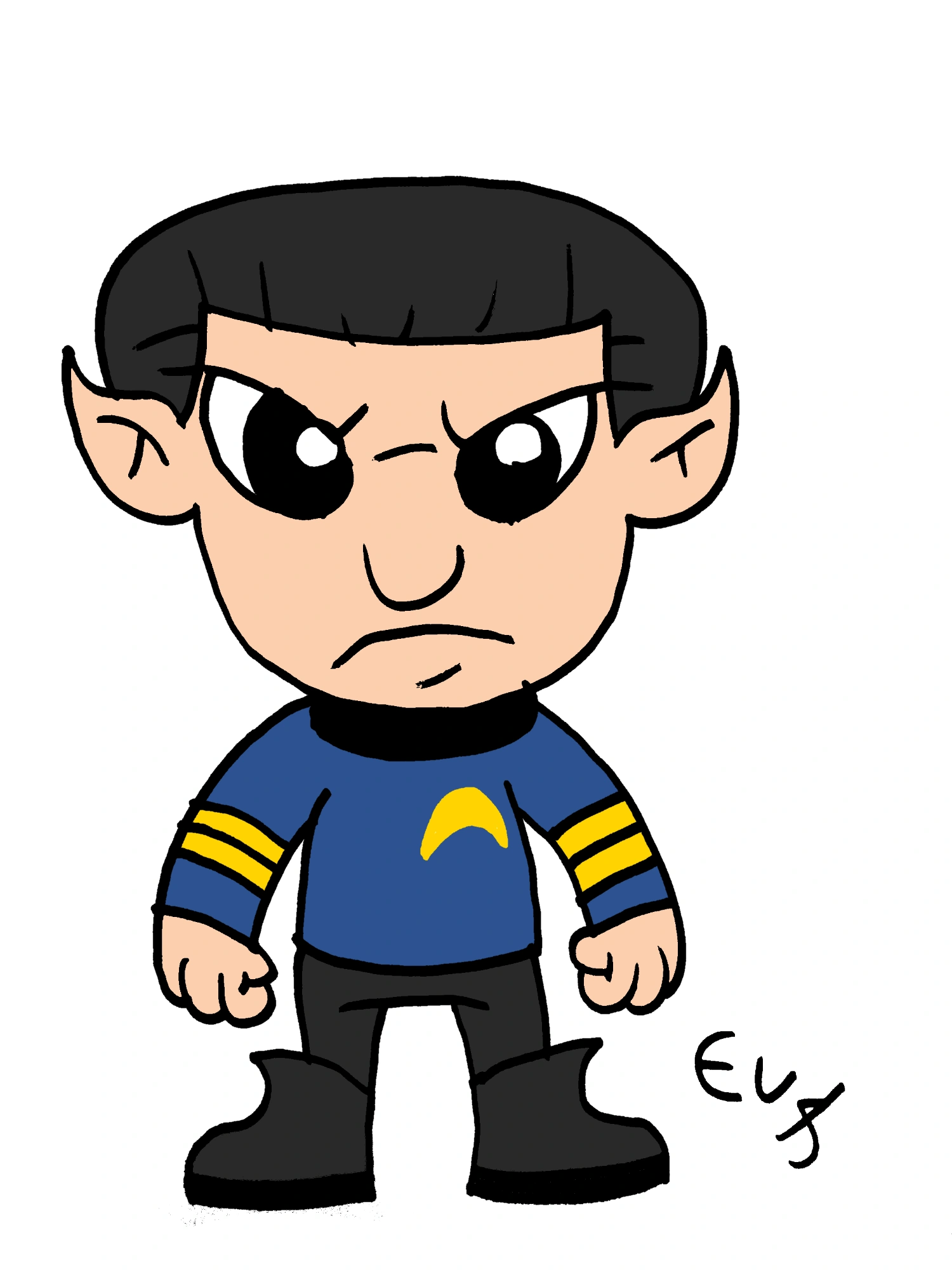 Our drawing of Spock. Happy Star Trek day! | Fandom