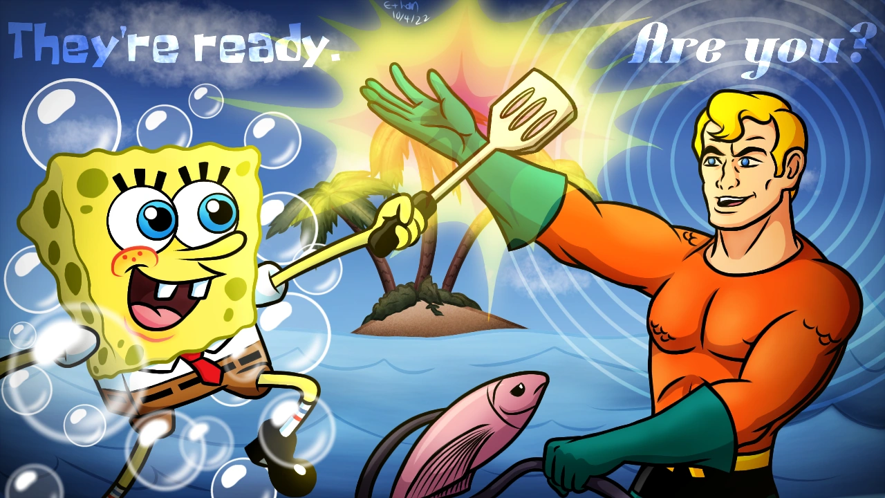 "F is for Friends": SpongeBob vs Aquaman Hype Fanart | Fandom