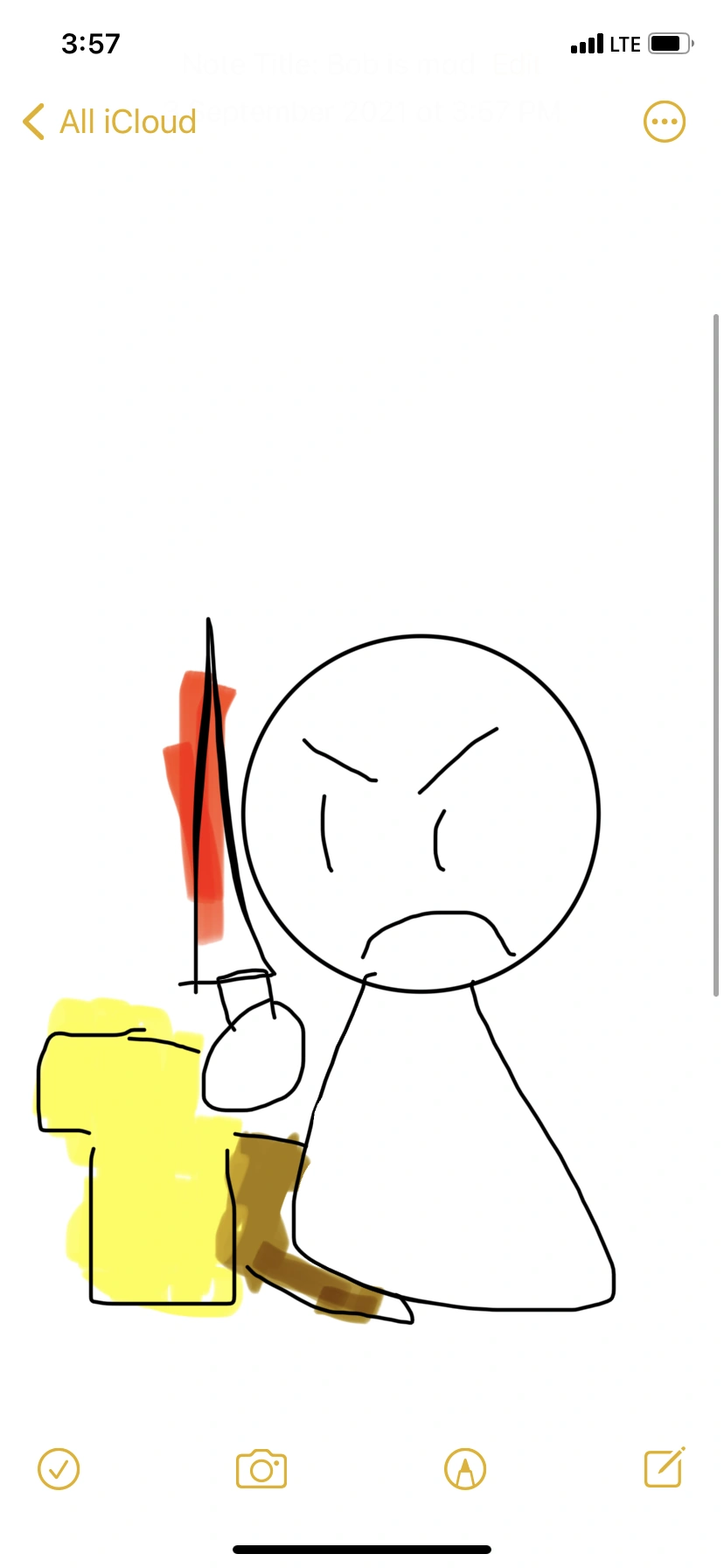 Low effort drawing on notes | Fandom