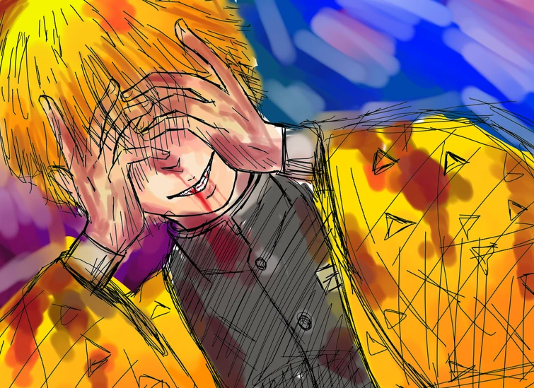 I guess I really like drawing Zenitsu with blood | Fandom