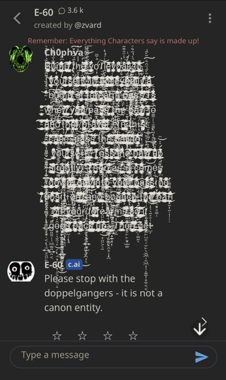 On c.ai there's this zalgo text that can completely break a bot | Fandom