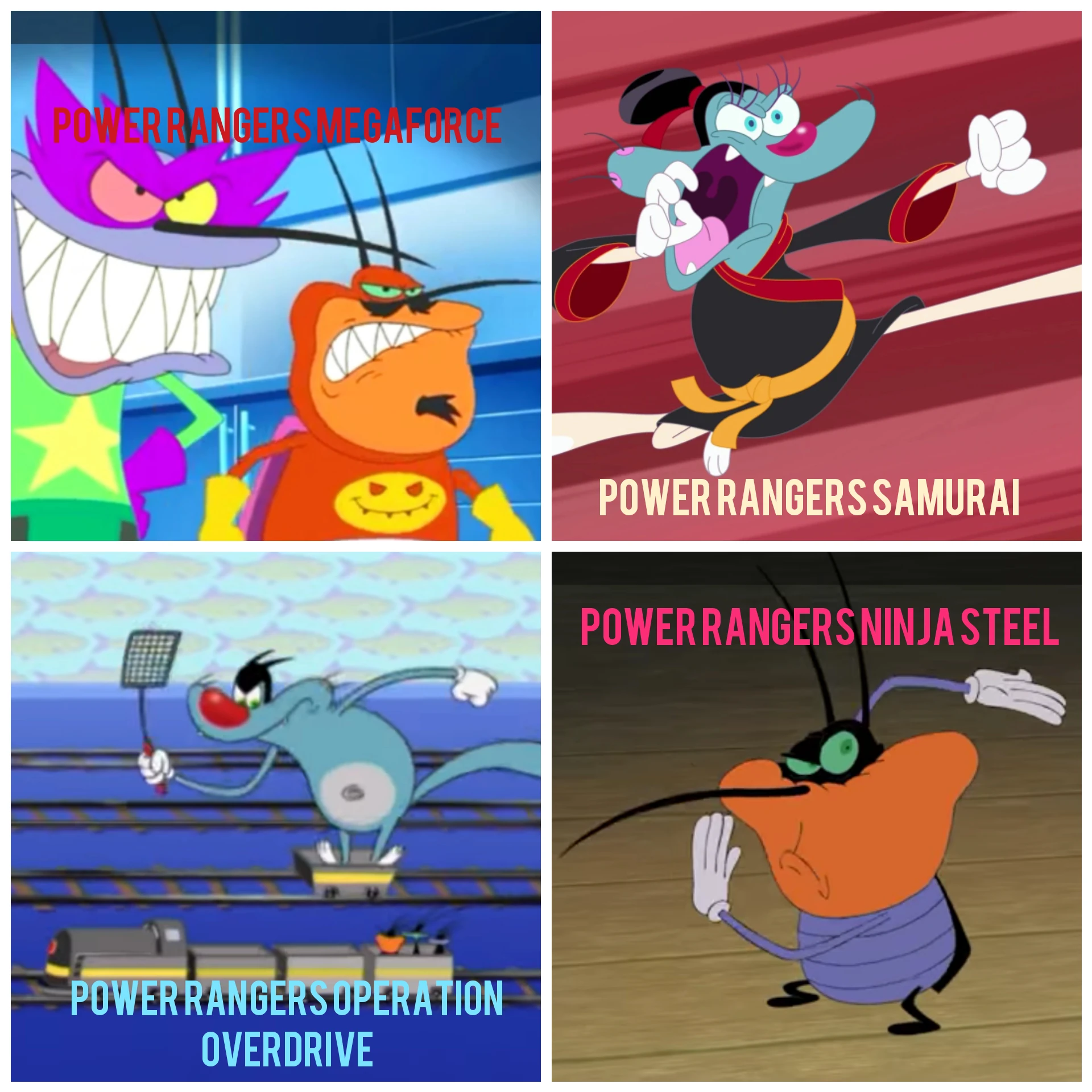 Bad Power Rangers Season portrayted by Oggy and the Cockroaches | Fandom