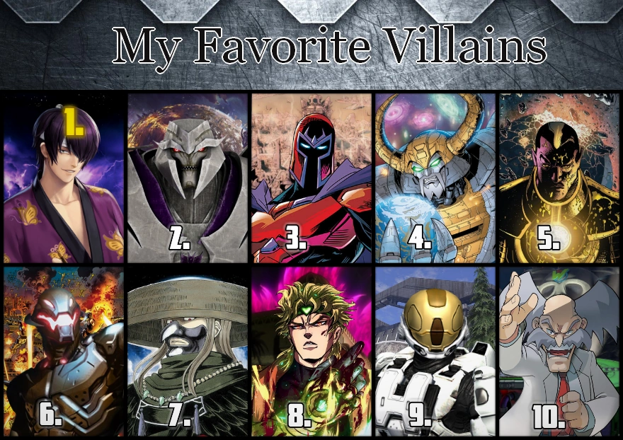 Here's list of my favorite villains. Give me matchups for them and I ...