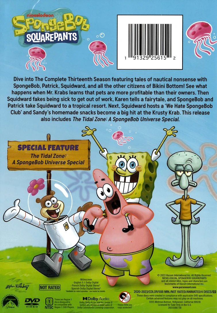 Scans of the patrick show and season 13 back covers | Fandom