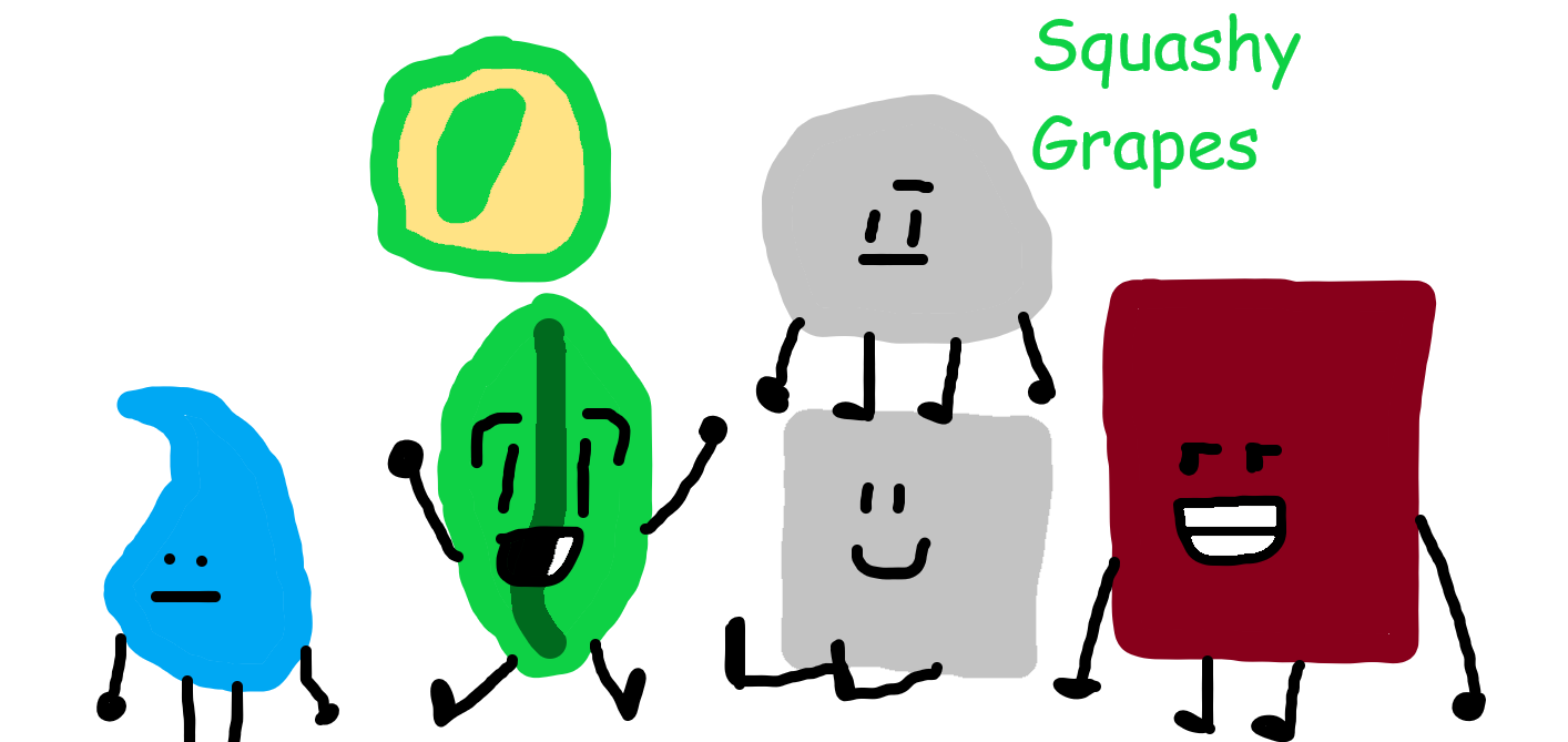 Drawing BFB/BFDI/TPOT/BFDIA teams in Paint 3D 1: Squashy Grapes | Fandom