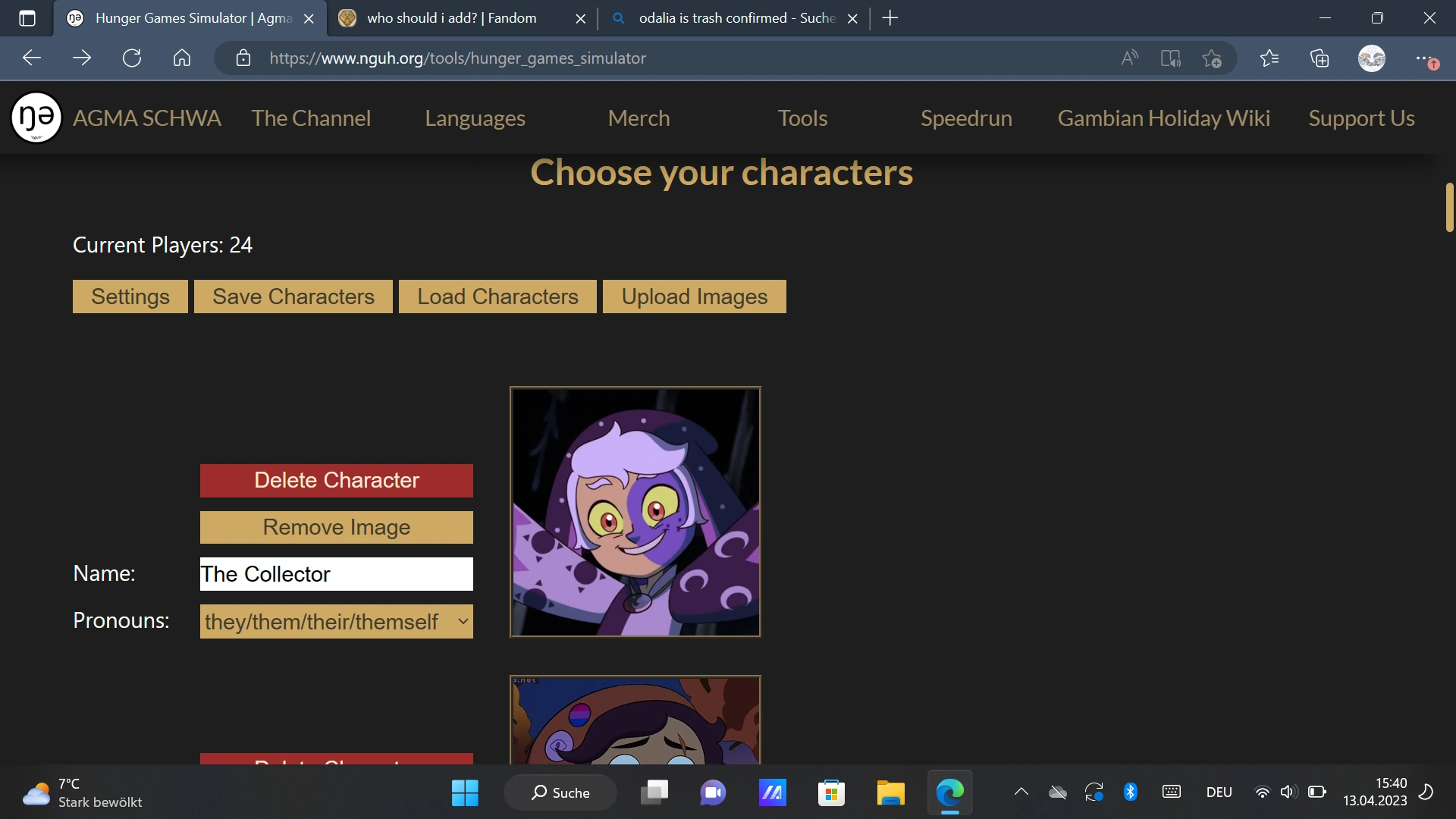 Starting the hunger games for Toh | Fandom