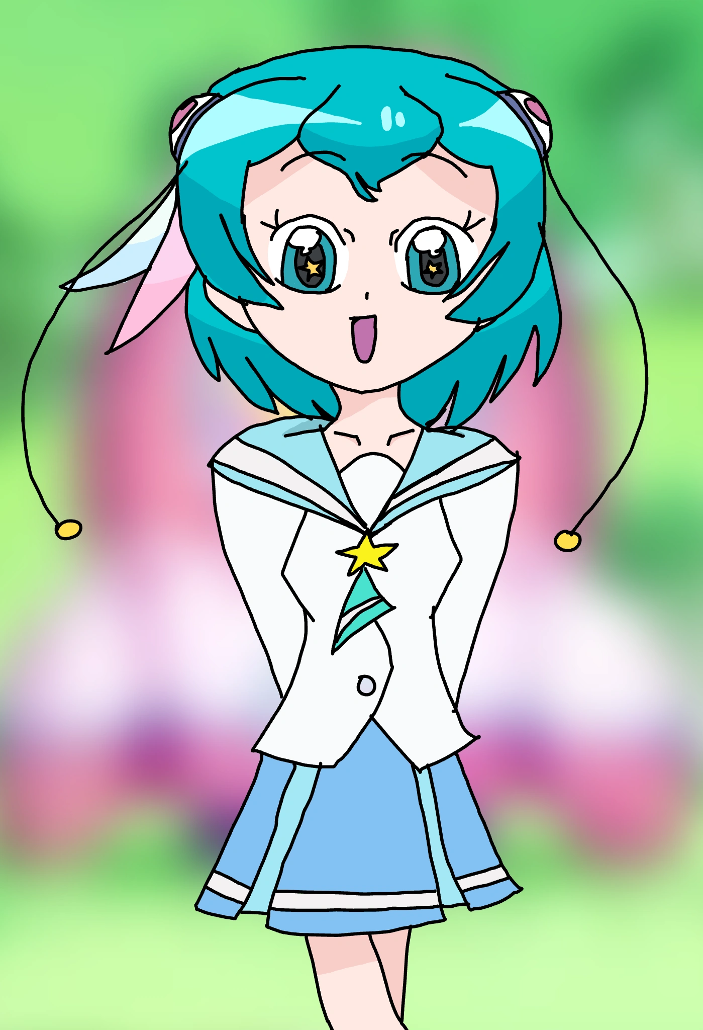 since i start school tomorrow i colored in my heartcatch-style Lala ...