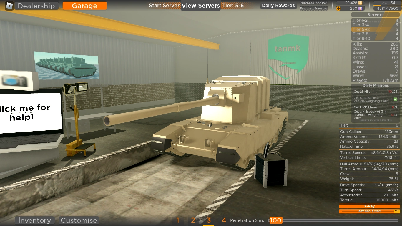 I made the FV4005 in Cursed Tank Simulator | Fandom