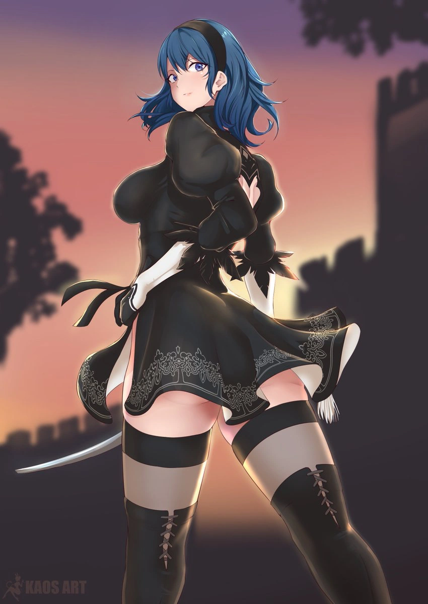 Byleth (female) in 2B’s outfit (fan art) | Fandom