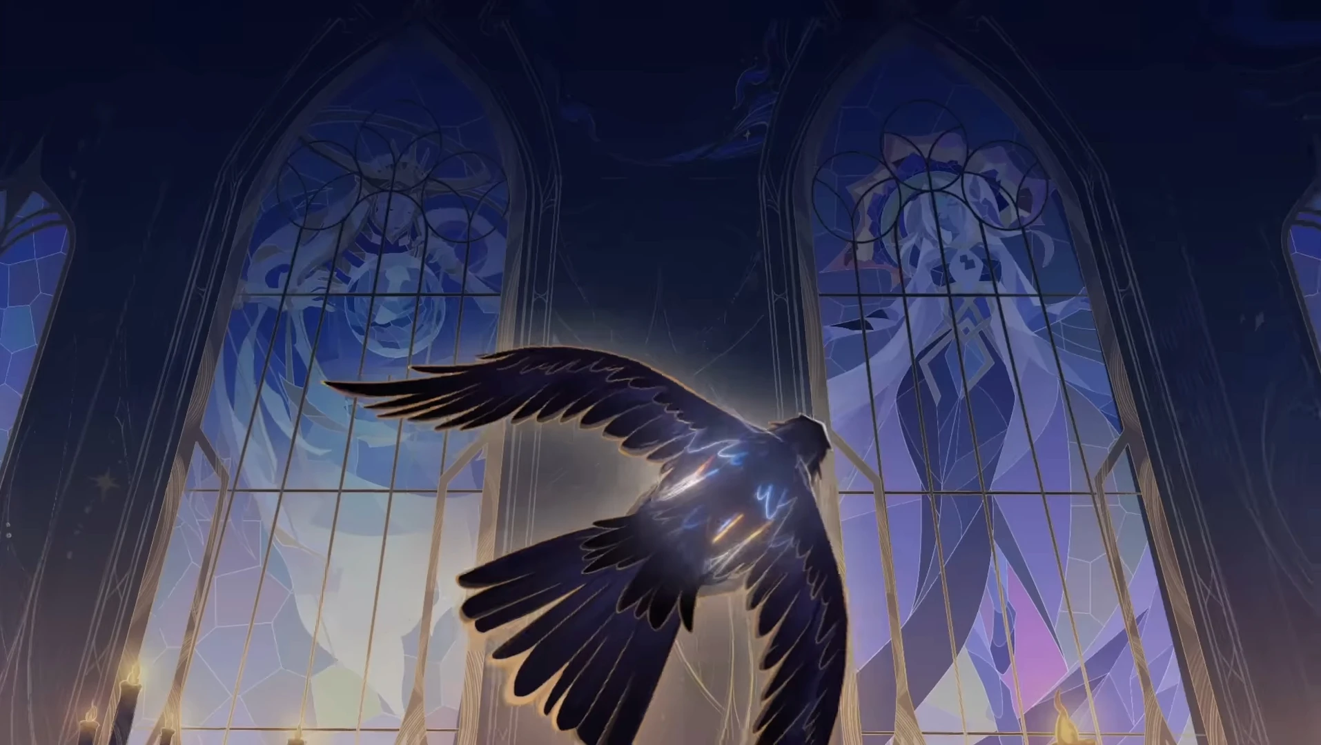 It starts out dark. A crow like for gopher wood, and then it flies ...