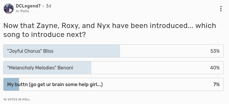 You all have spoken... Time to introduce the next song! | Fandom