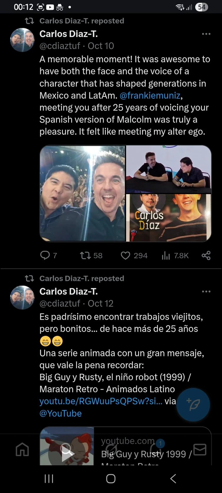 Carlos diaz conocio al actor de Malcom(frankie muniz) | Fandom