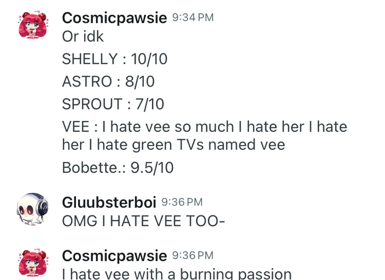 me and my friend hates Vee with a burning passion | Fandom