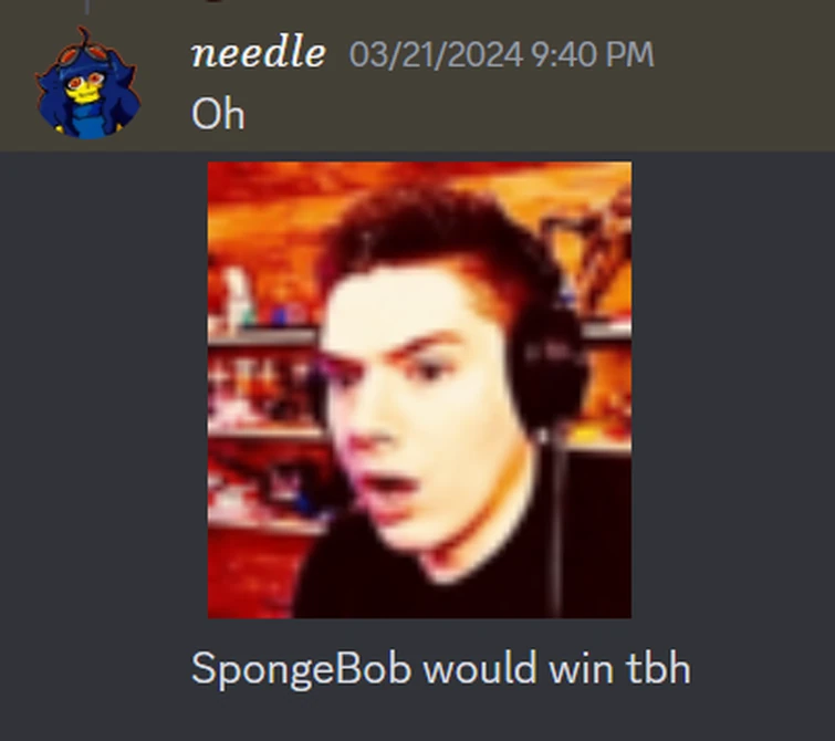 i want to see an image of spongebob challenging shamura | Fandom