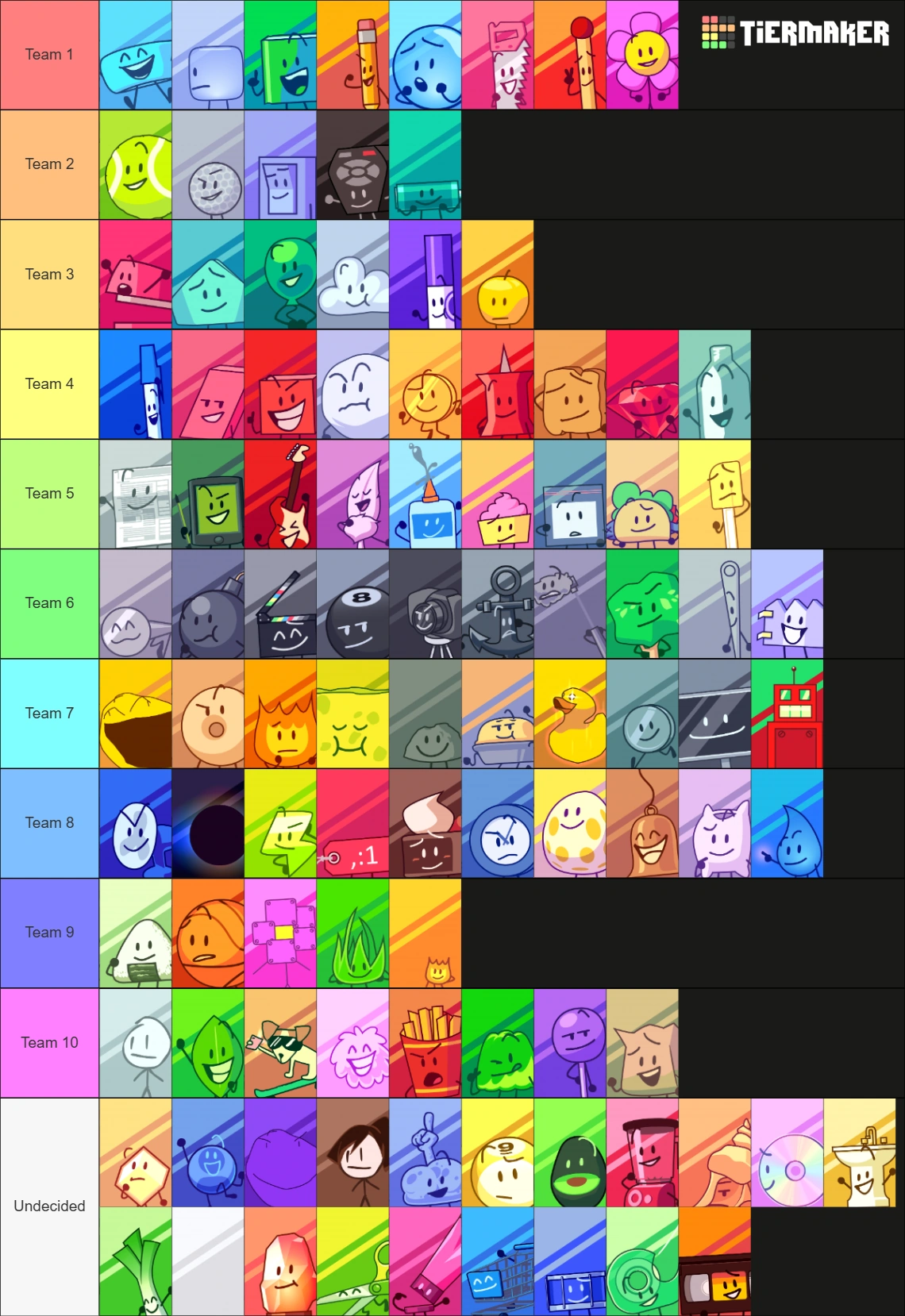 BFDI Wiki Makes BFDI Teams - 11 | Fandom