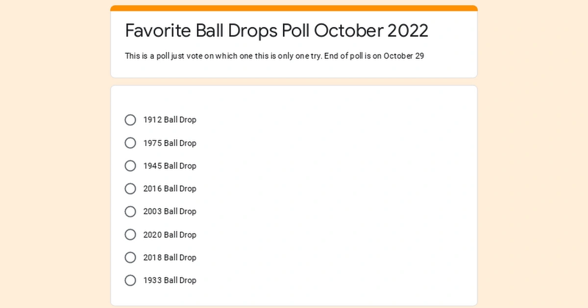 October 2022 Favorite Ball Drop Poll | Fandom
