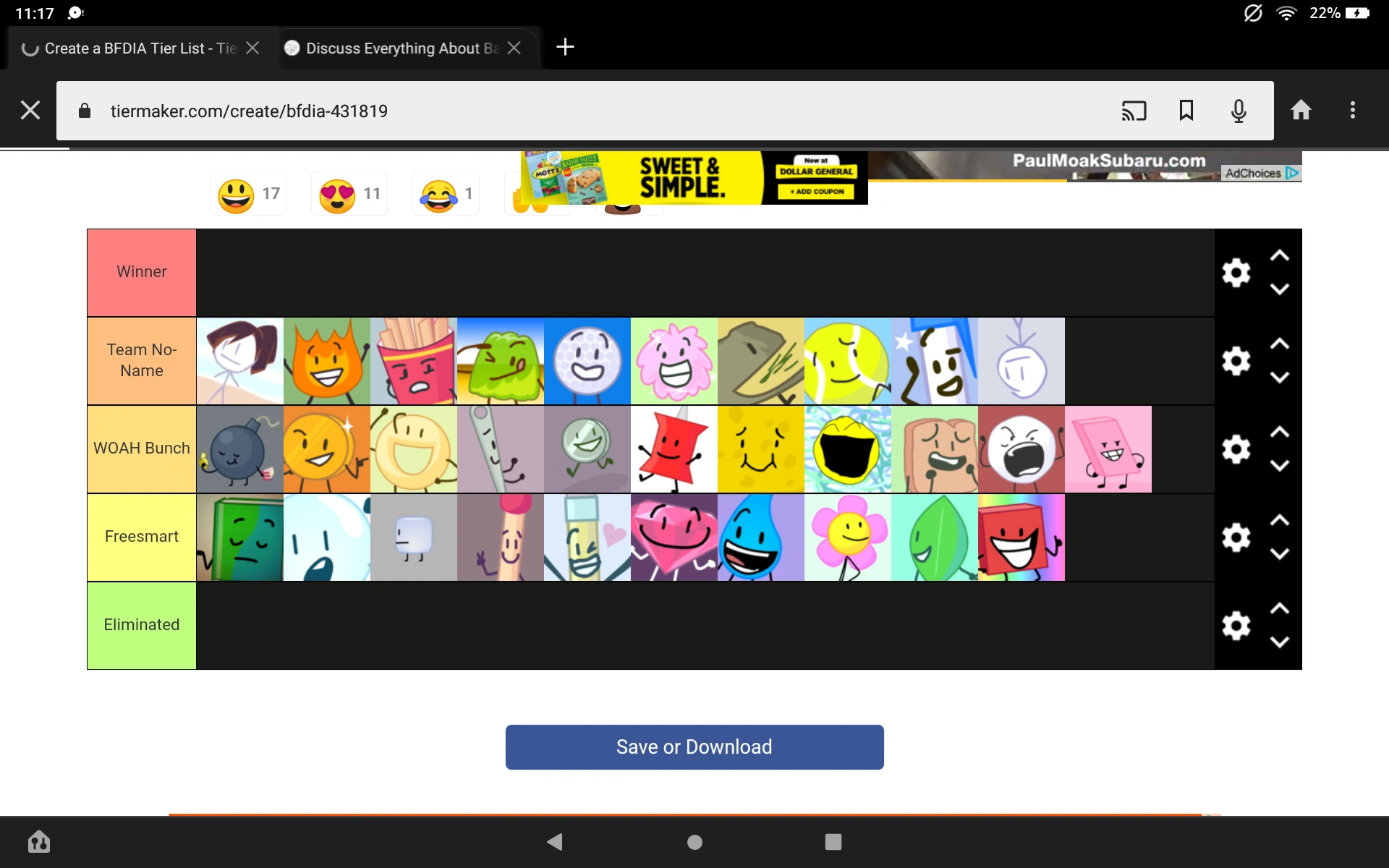 BFDIA Viewer Voting 1 | Fandom