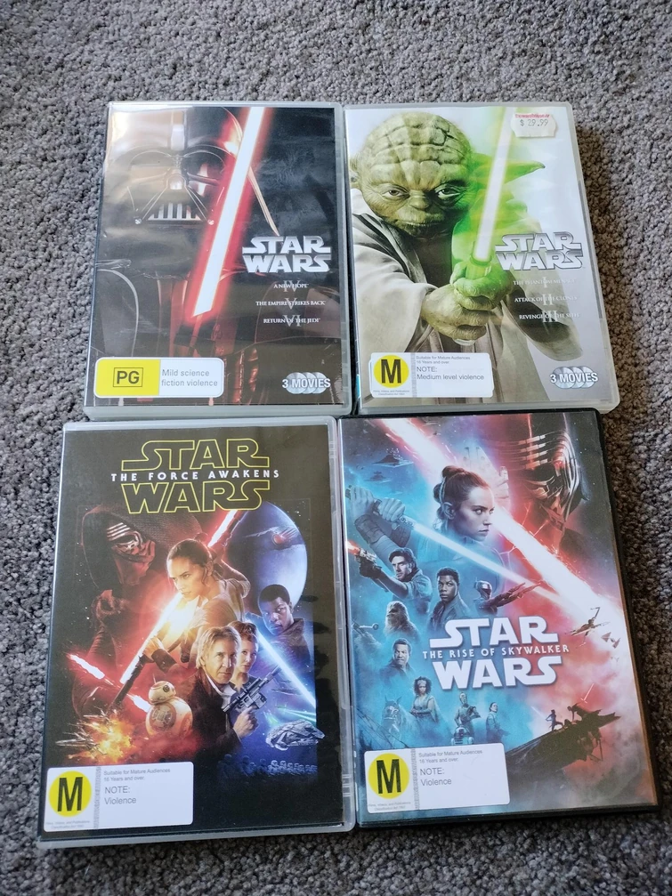 Here's a photo of the Star Wars DVDs I have 😍 | Fandom