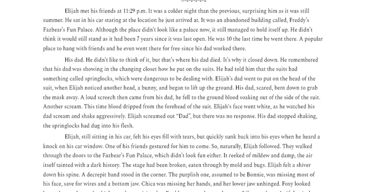 For funsies: Wiki helps write a FNaF story | Fandom