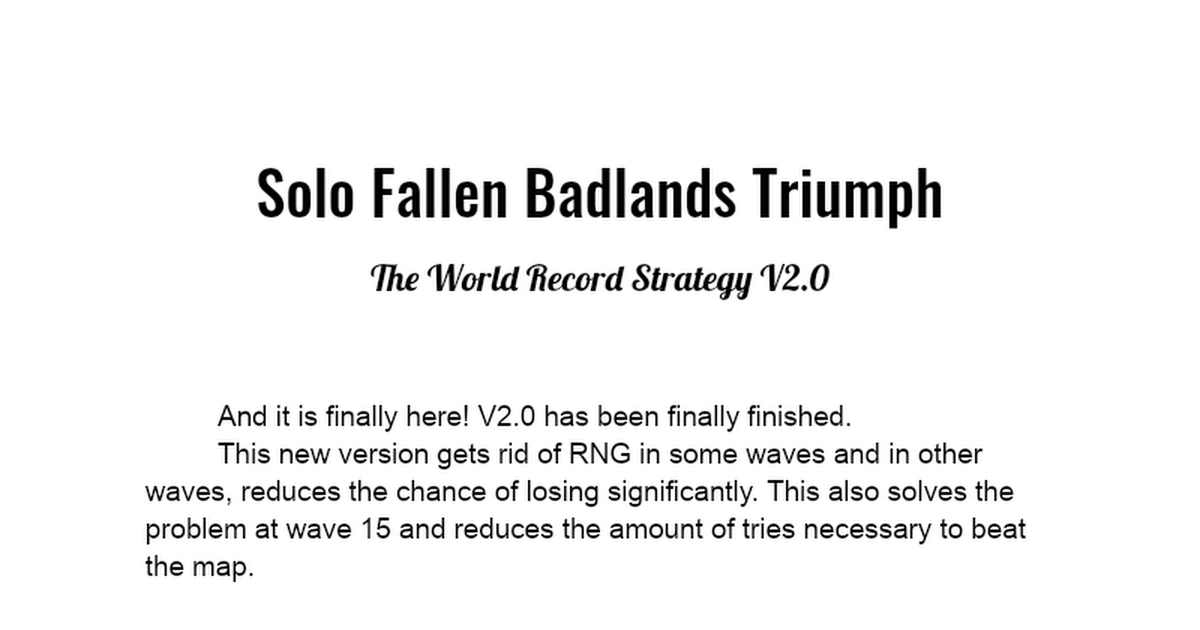 Threat levels of enemies using the solo badlands strat | Fandom