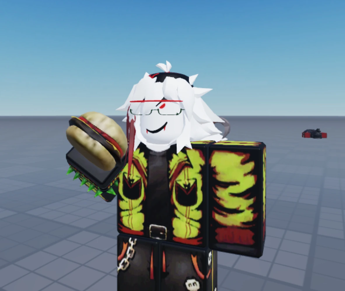 My ridiculous griefer eating a burger drawing now in Roblox | Fandom