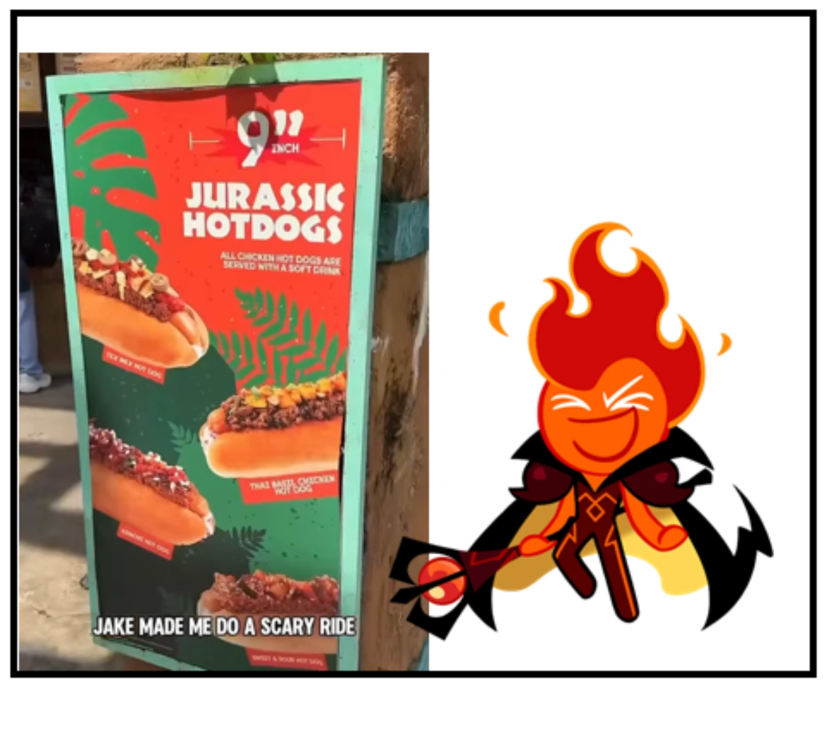 Fire spirit cookie and the hot dog sign | Fandom