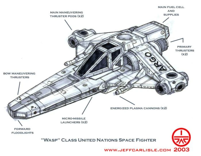 UNSF-05-E Wasp Class Space Fighter | D20 Universal Wiki | Fandom