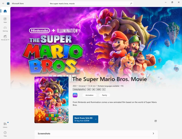 Never did I ever expect to see Mario on the Microsoft Store. | Fandom
