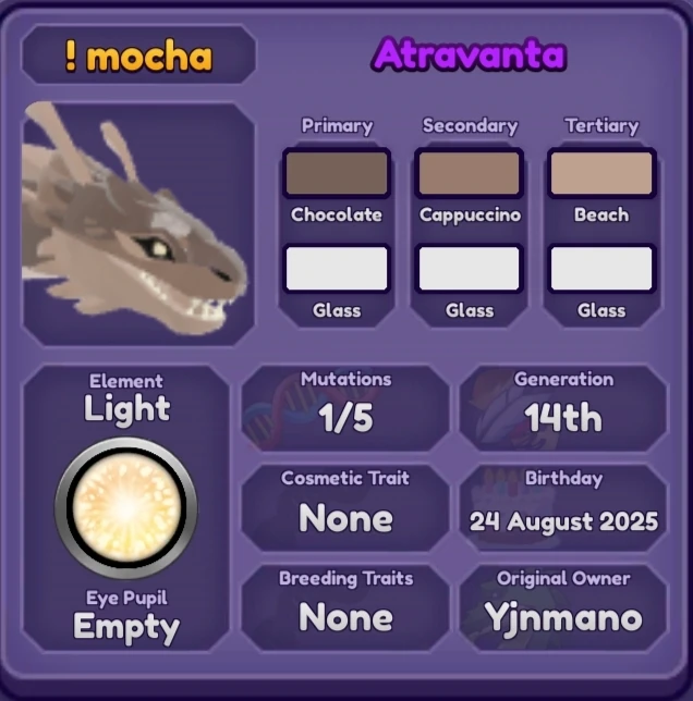 Selling this mocha themed atra for 400k! | Fandom