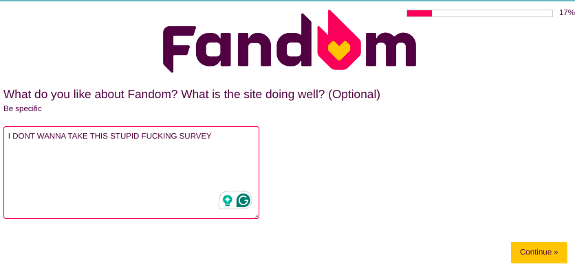 This survey had more than 3 questions- (doing it bc fandom wont stop asking me to) | Fandom