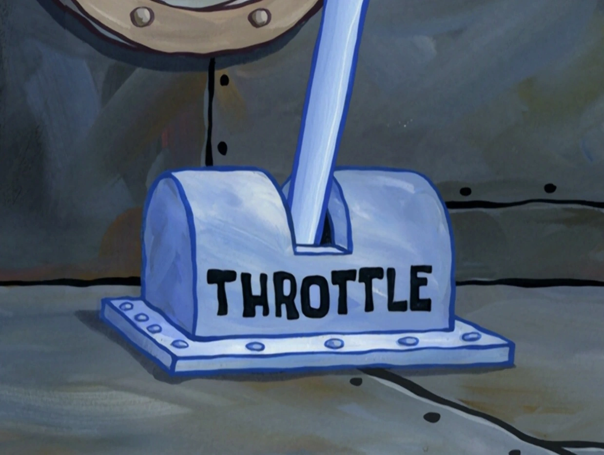 Patrick read “BRAKE” on the brake but he didn’t read “THROTTLE” when he ...