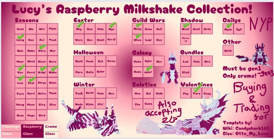 🤍🩷Trading for/Buying raspberry milkshake themed dragons i dont own!🩷🤍 ...