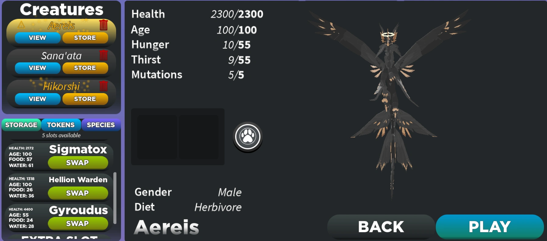 Taking offers on this custom skin glimmer aeries with 5 muts | Fandom