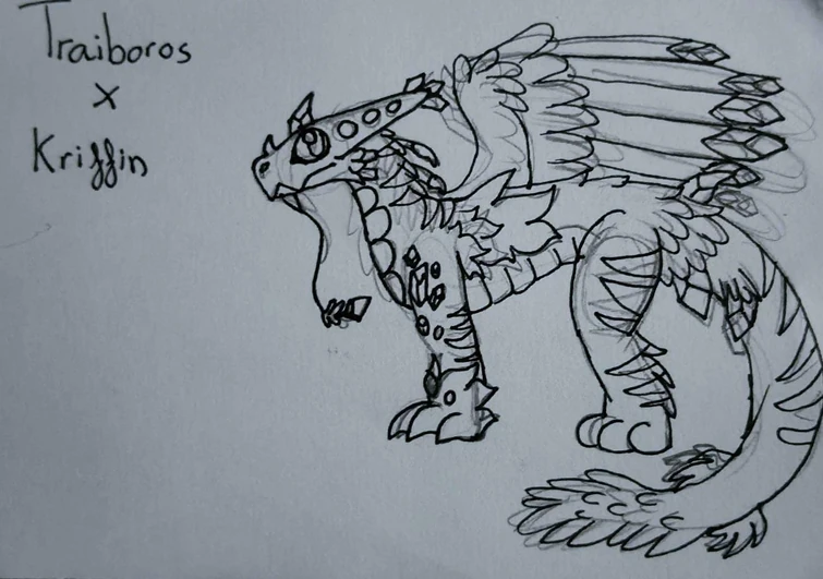 Traiboros/Kriffin hybrid doodle! | Fandom