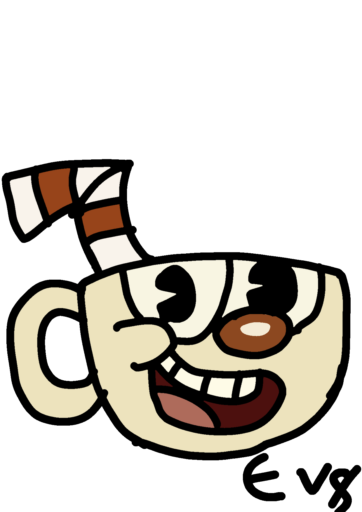 My simple digital drawing of Cuphead's face | Fandom