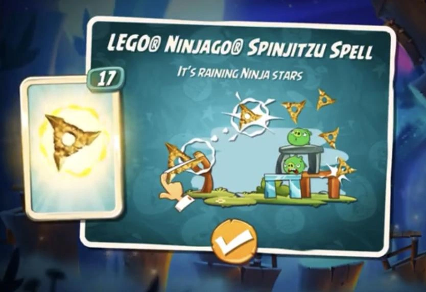 In the game Angry Birds 2 one of the power ups is Ninjago themed. | Fandom