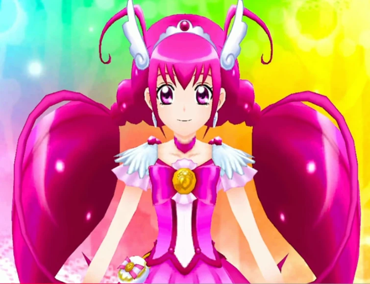 3D cure happy in rainbow background | Fandom