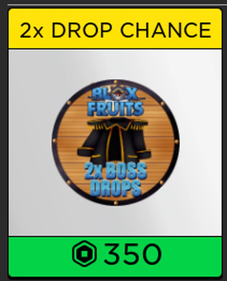 I Got A Question About 2x Drop Chance Gamepass... | Fandom