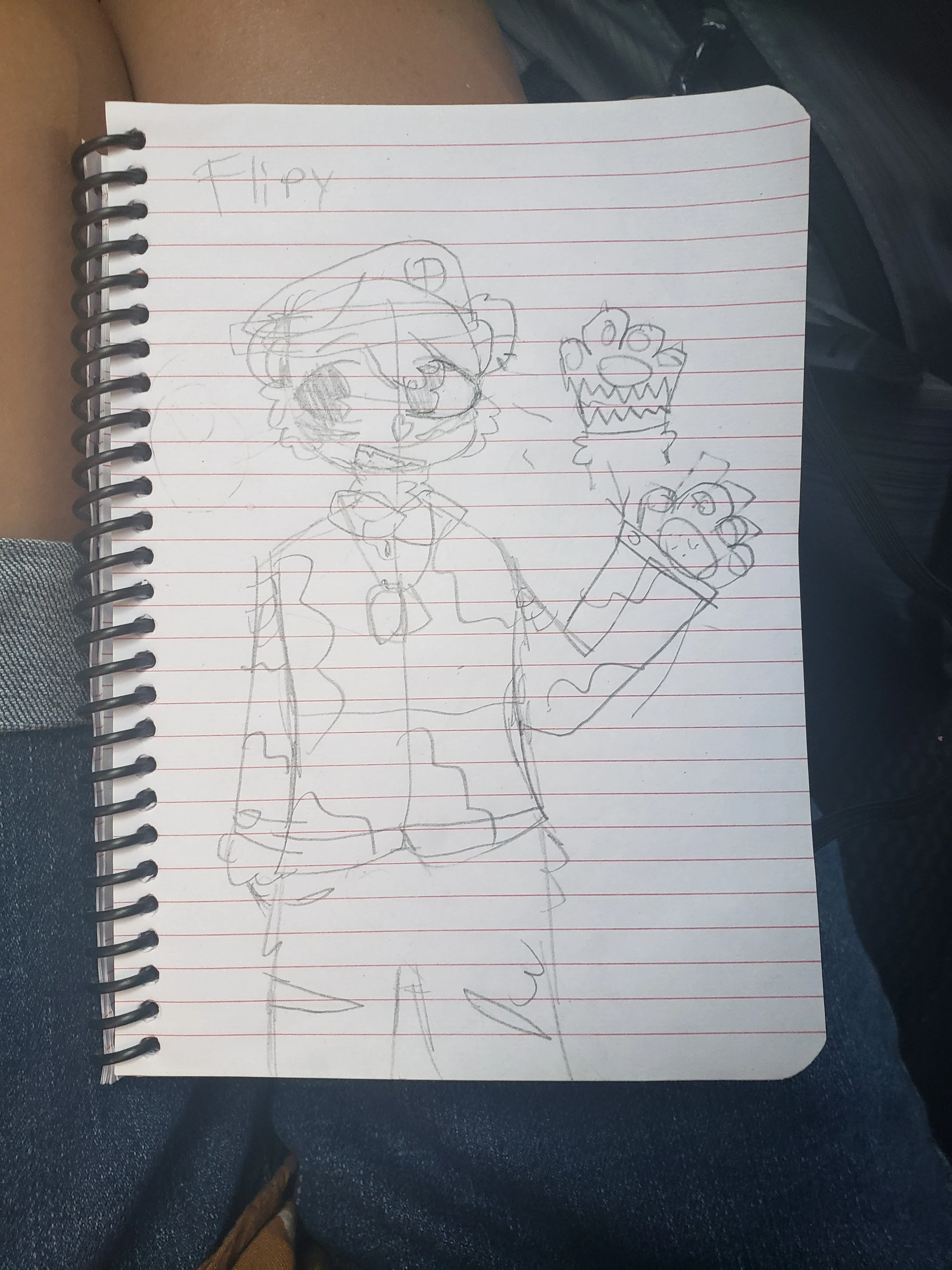 I did a flippy sketch while at school today | Fandom