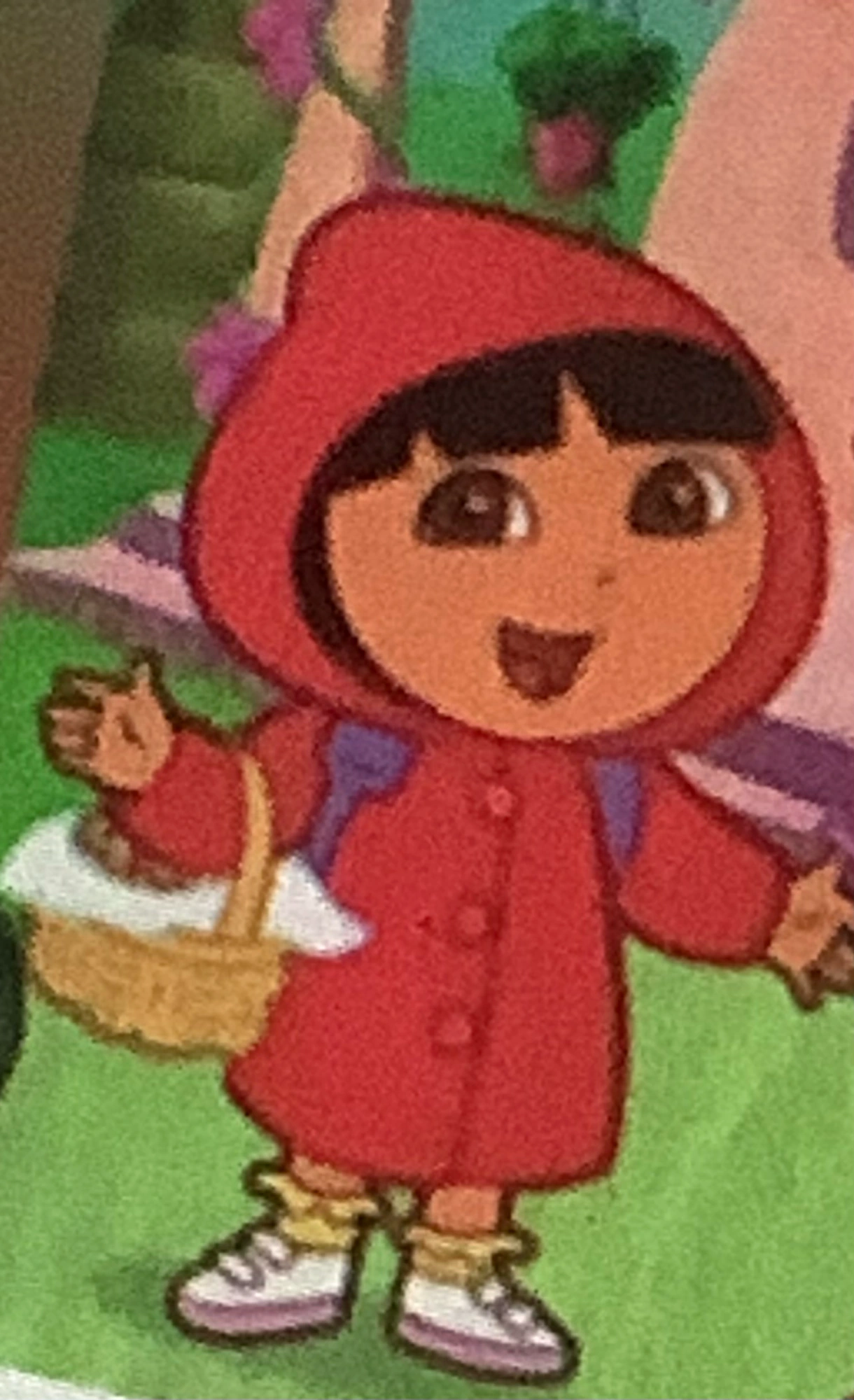 Dora wearing a red hood | Fandom