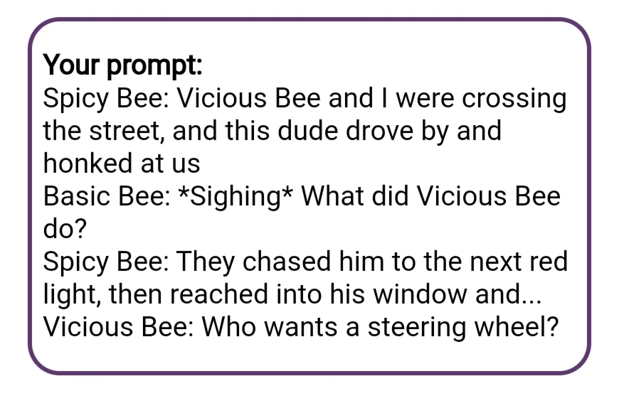 Basic Bee, Spicy Bee and Vicious Bee Incorrect Quotes | Fandom