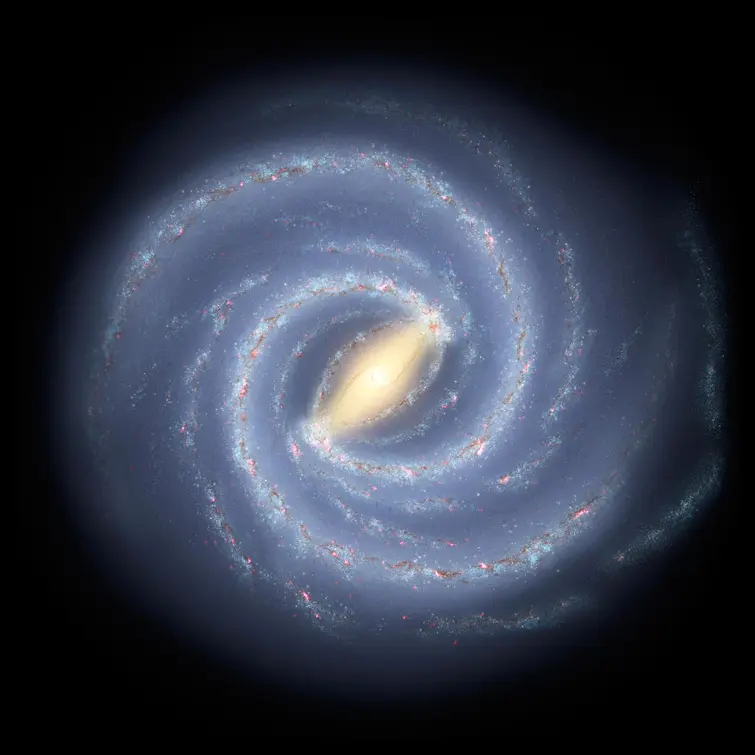 To show you the true scale of the Milky Way galaxy. I put myself in the ...