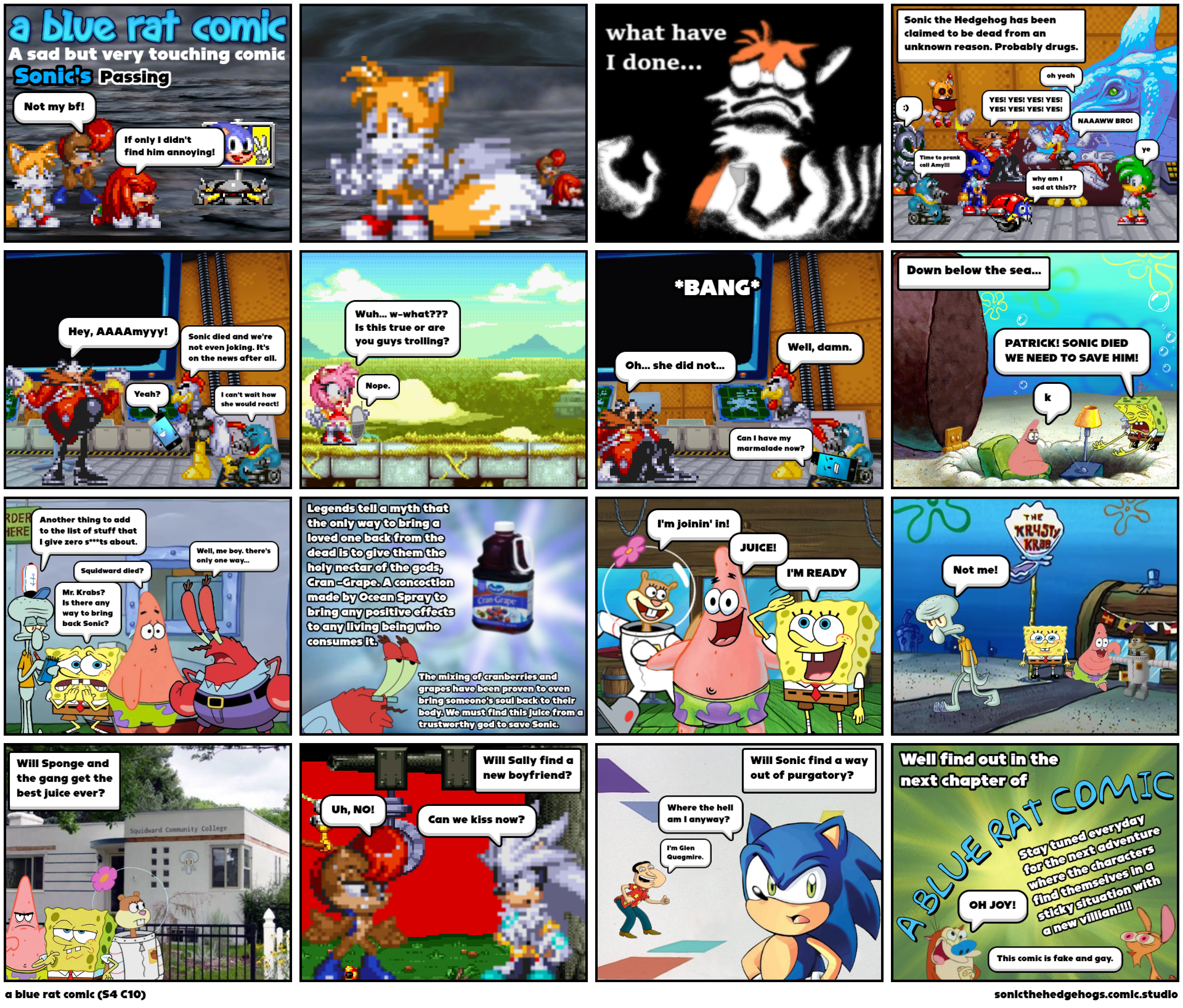 a blue rat comic #90: Sonic is in the NEXT COMIC!!! | Fandom