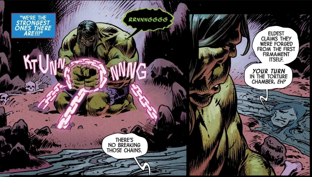 Hulk managed to break these chains made from the very progenitor of the ...