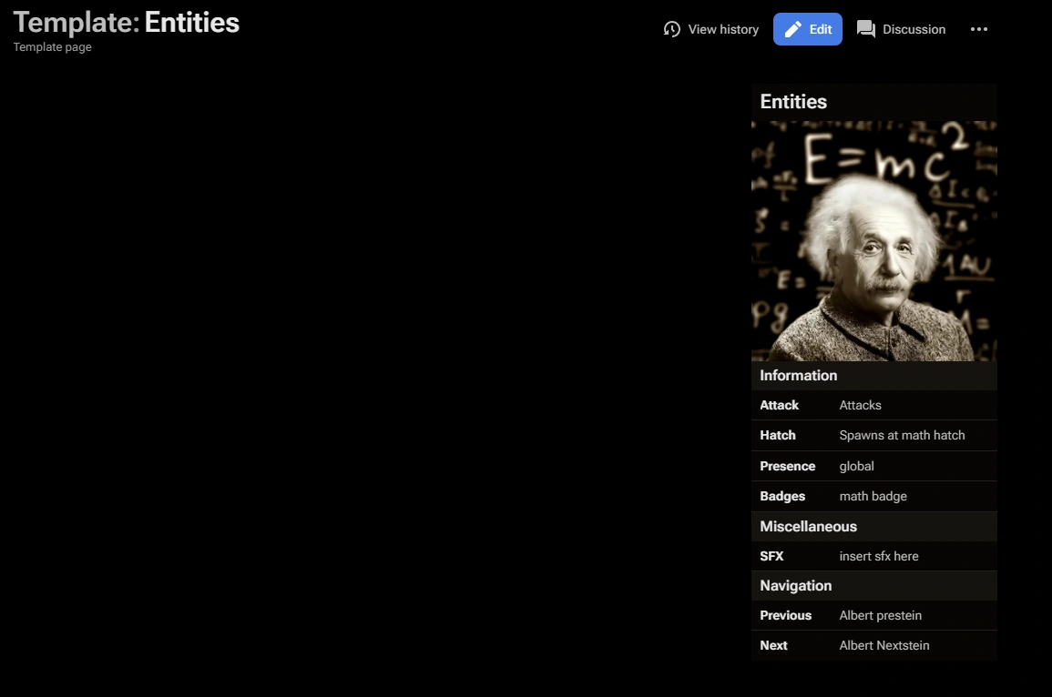 W Miraheze Entity Template? | Fandom