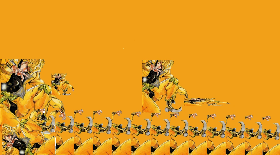 tiny dio sliding dio holding dio bat against dio holding dio bat in dio ...