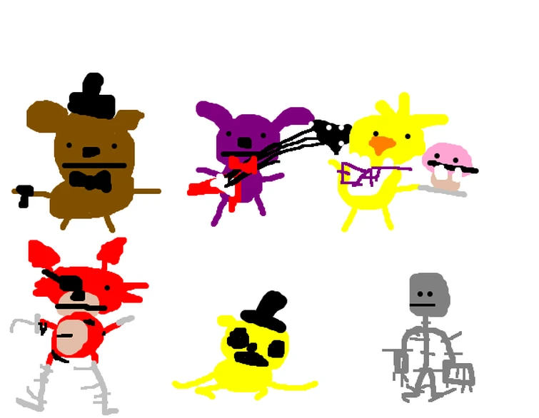 fnaf 1 amatronics kinda lazily drawn in tux paint | Fandom