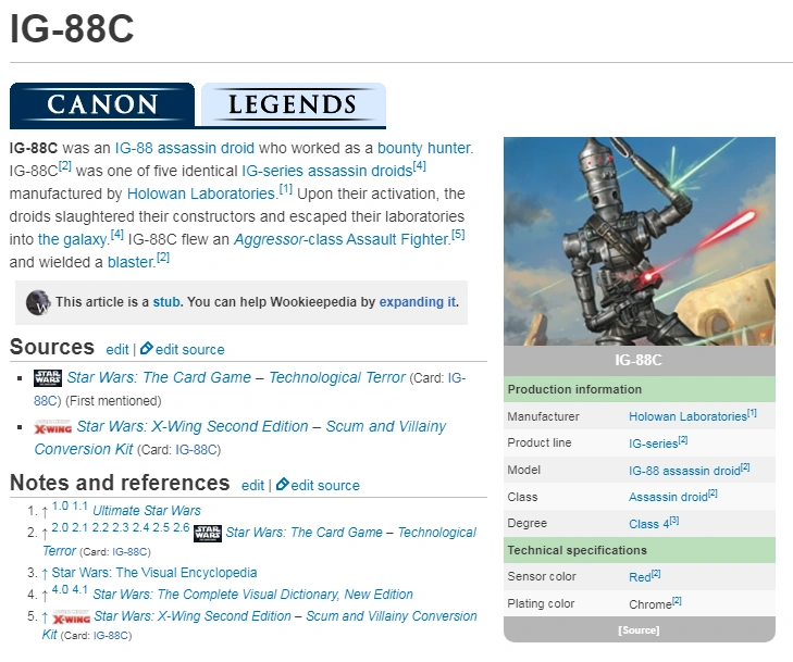 [Lore] Canonization Of IG-88C and IG-88D | Fandom