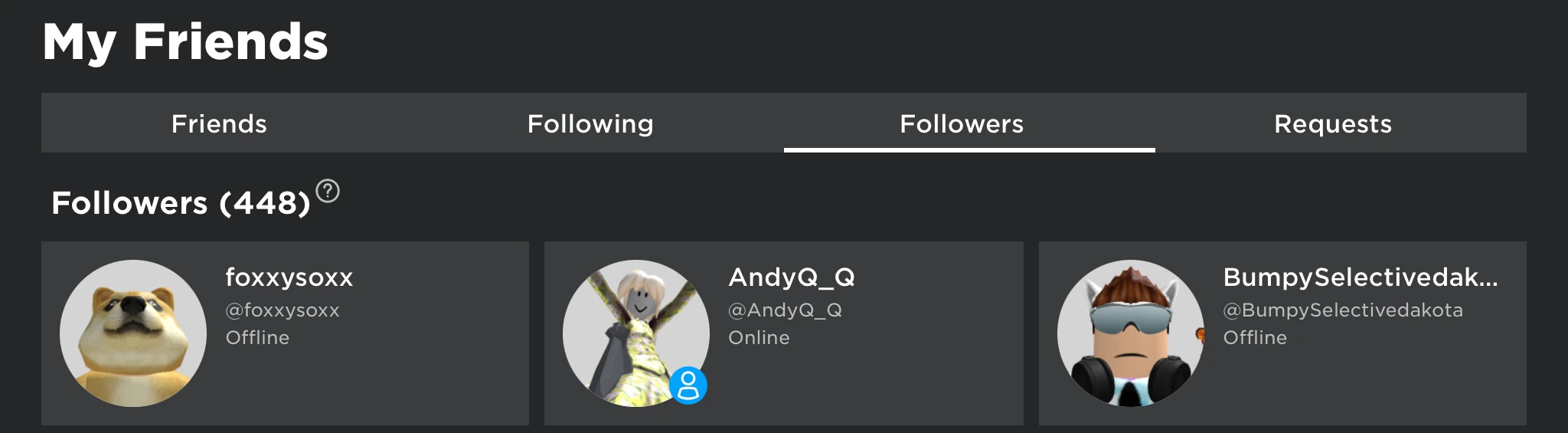 so I checked my roblox followers and | Fandom